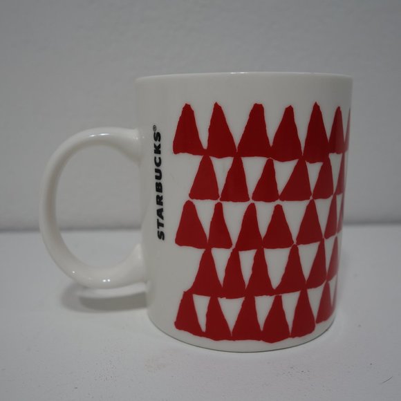 Starbucks | Dining | Starbucks Holiday Coffee Mug 26 Red Triangles 12oz ...